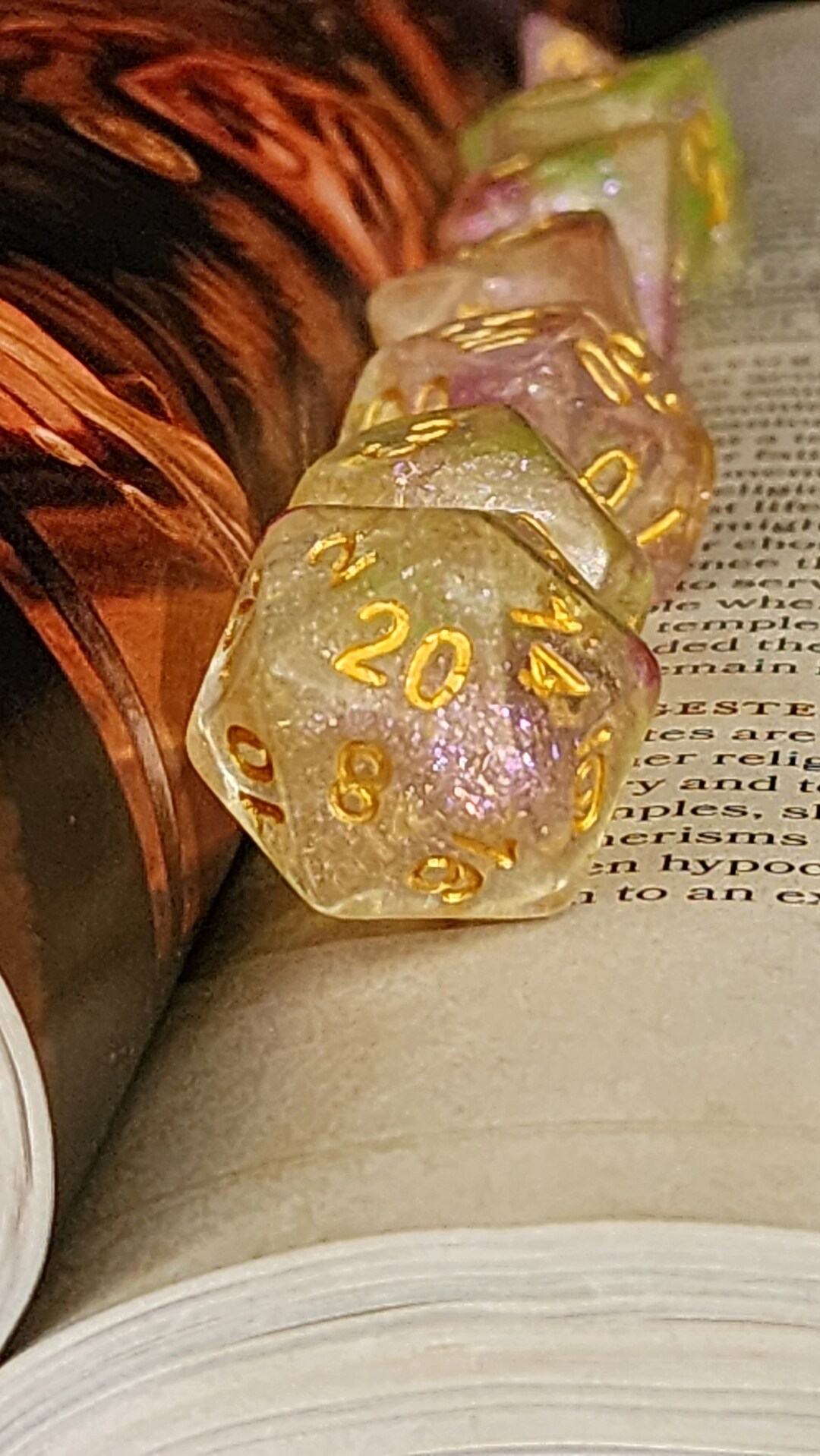 Fey Touched Dnd Dice Set for Dungeons and Dragons Ttrpg, D20 Rpg ...