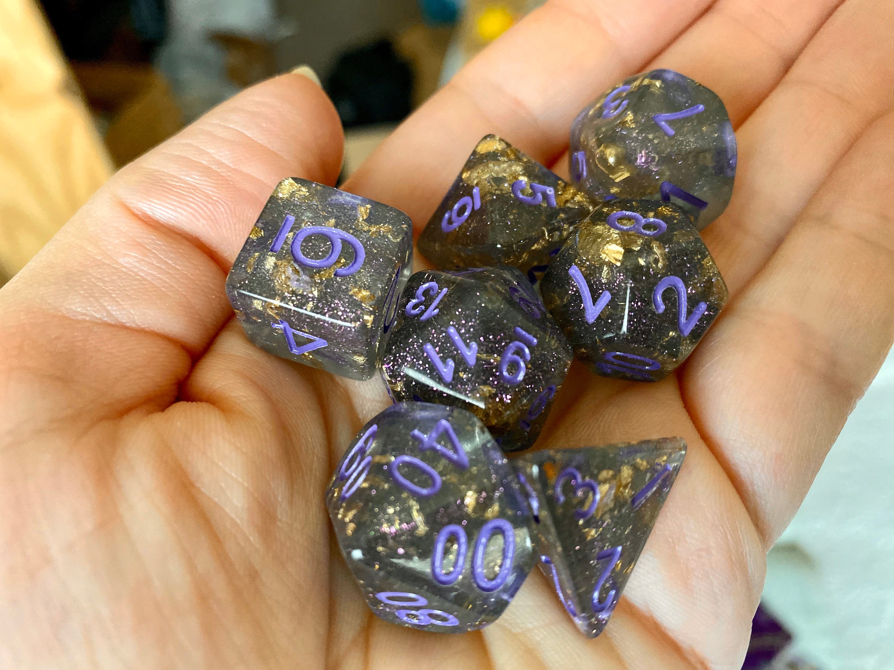 METEOR Shower Dnd Dice Set Polyhedral Dice Set for Dungeons & | Etsy