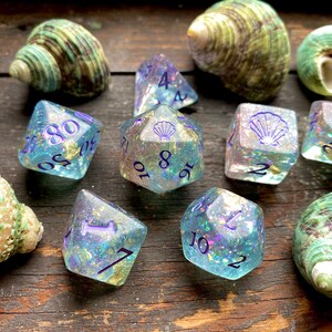 MO PEARL Dnd Dice Set, D20 Polyhedral Dice Set - Ocean Dungeons and ...