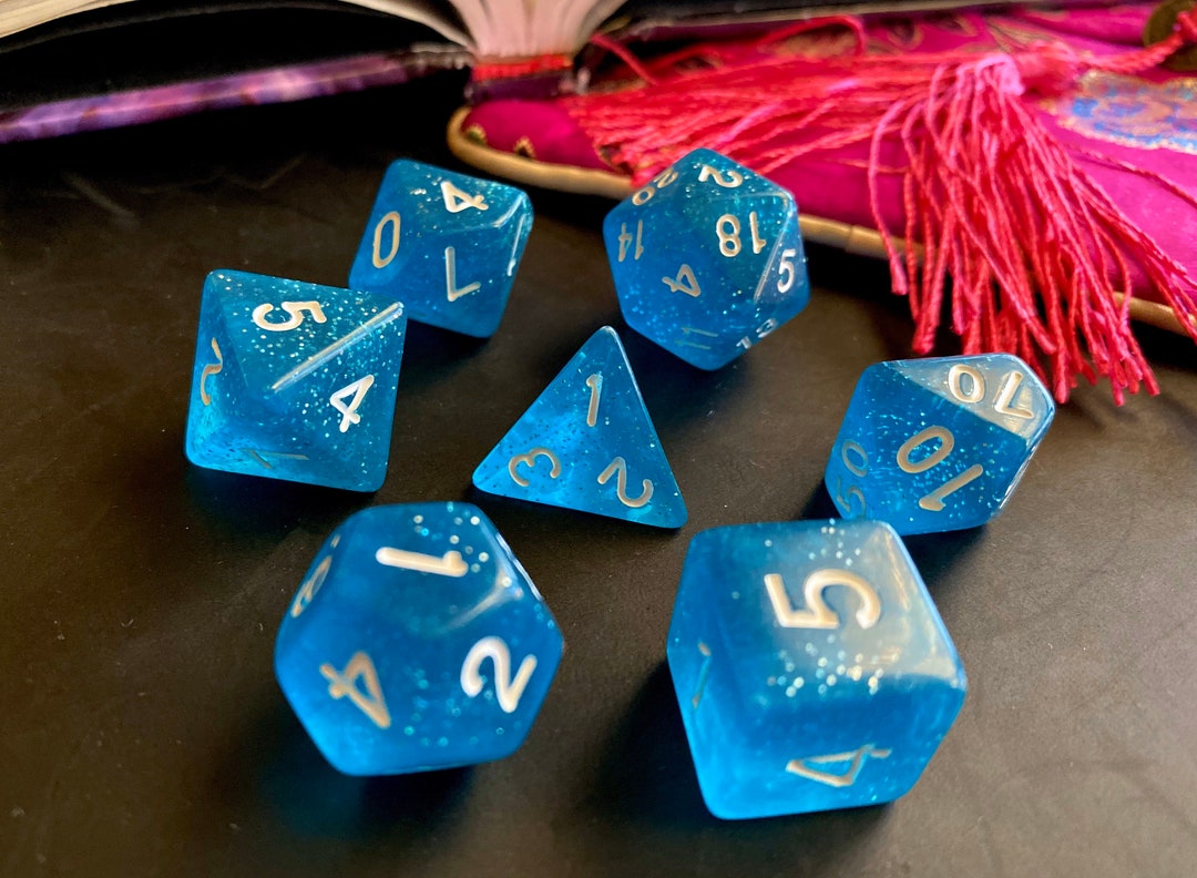 BLUE FIZZ Dnd Dice Set, D&D D20 RPG Dice Set for Dungeons and Dragons ...