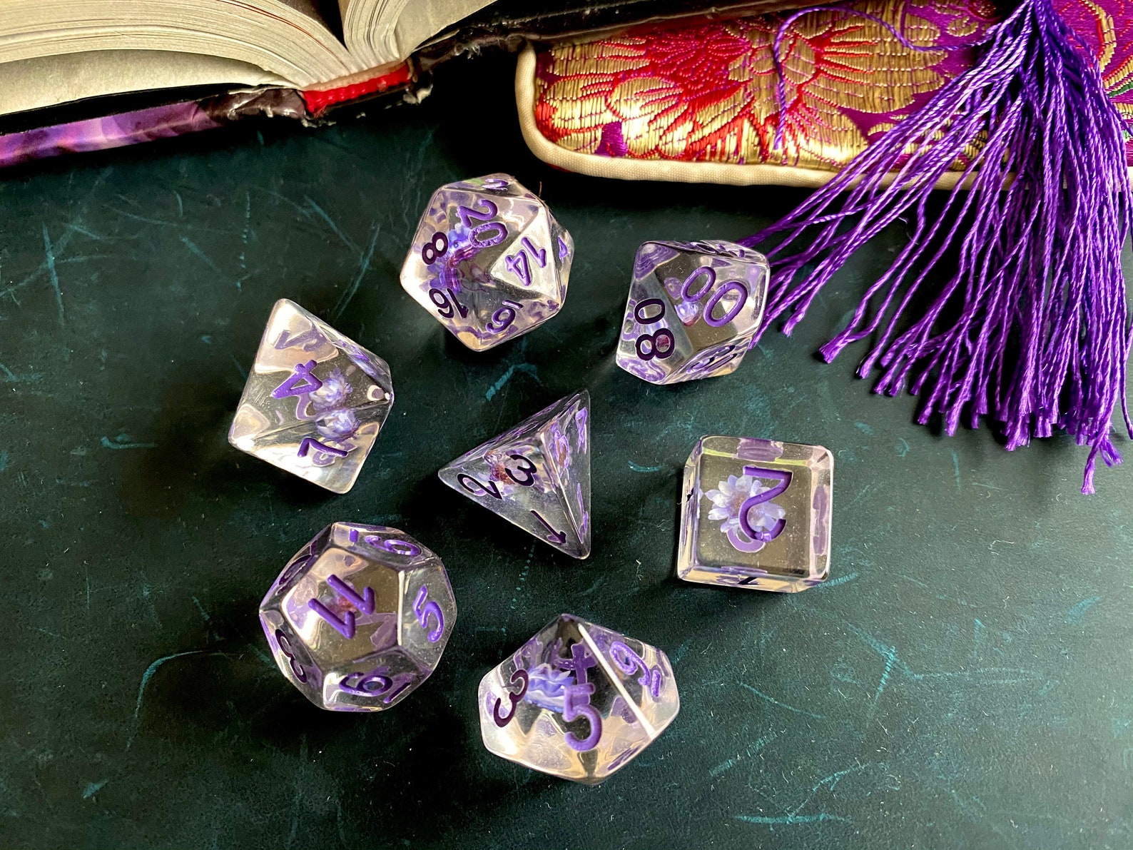 Plum Blossom Dnd Dice Set for Dungeons and Dragons D20 | Etsy