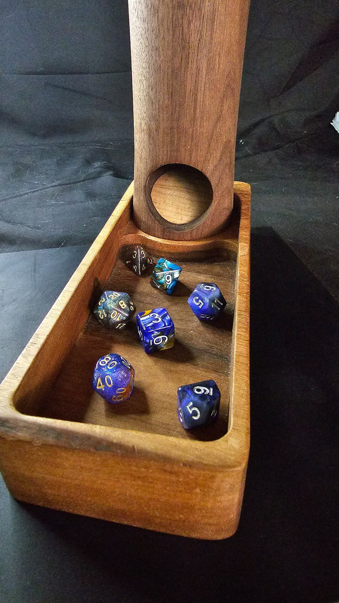 Dark Mage Mix Set Dnd Dice Set Blue, Black, and Purple Mixed Polyhedral ...