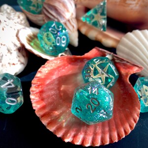 SEA STAR Dnd Dice Set for Dungeons and Dragons Ttrpg, Polyhedral Dice ...