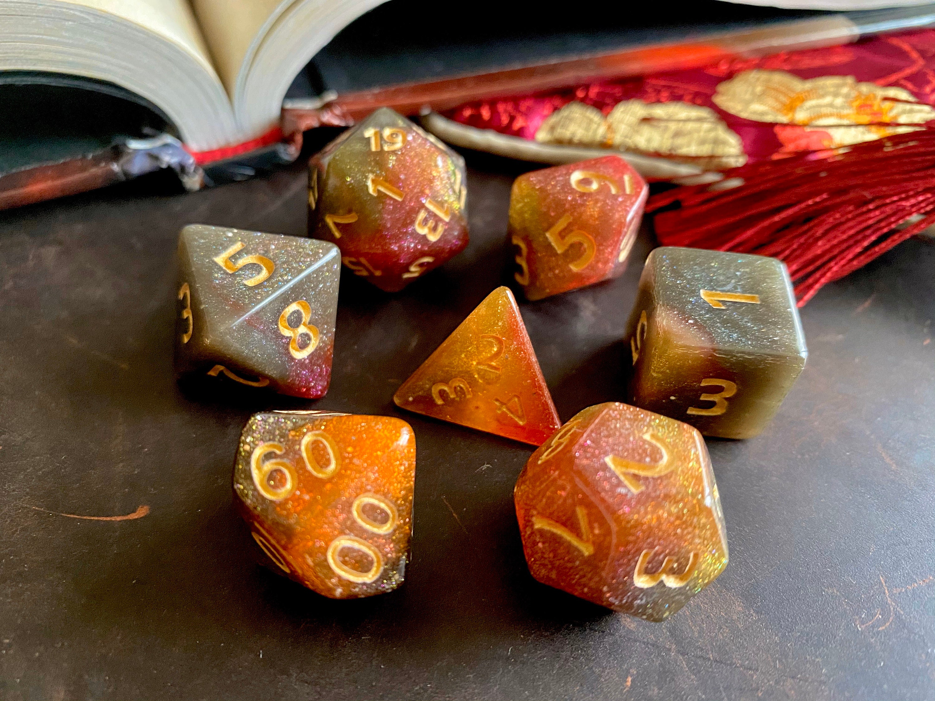 Mystic GARDEN DNd DIce SEt for Dungeons and DRagons TTrpg, POlyhedral ...