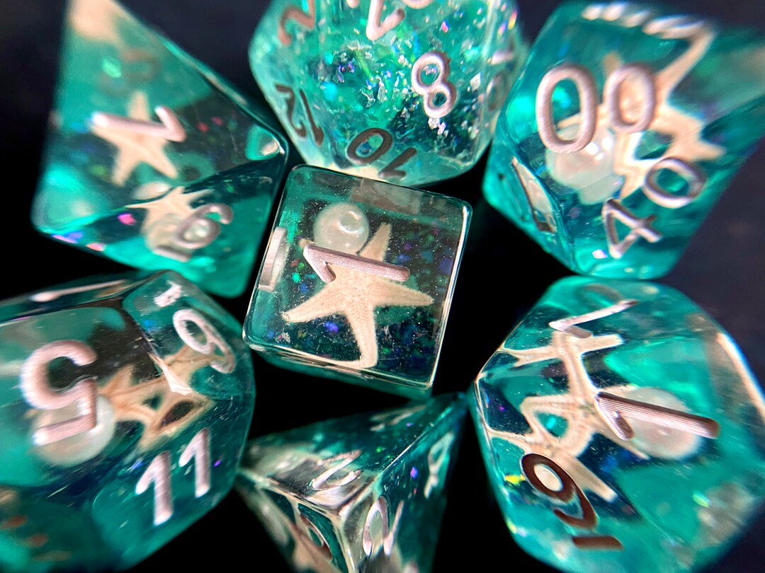 SEA STAR Dnd Dice Set for Dungeons and Dragons Ttrpg, Polyhedral Dice ...