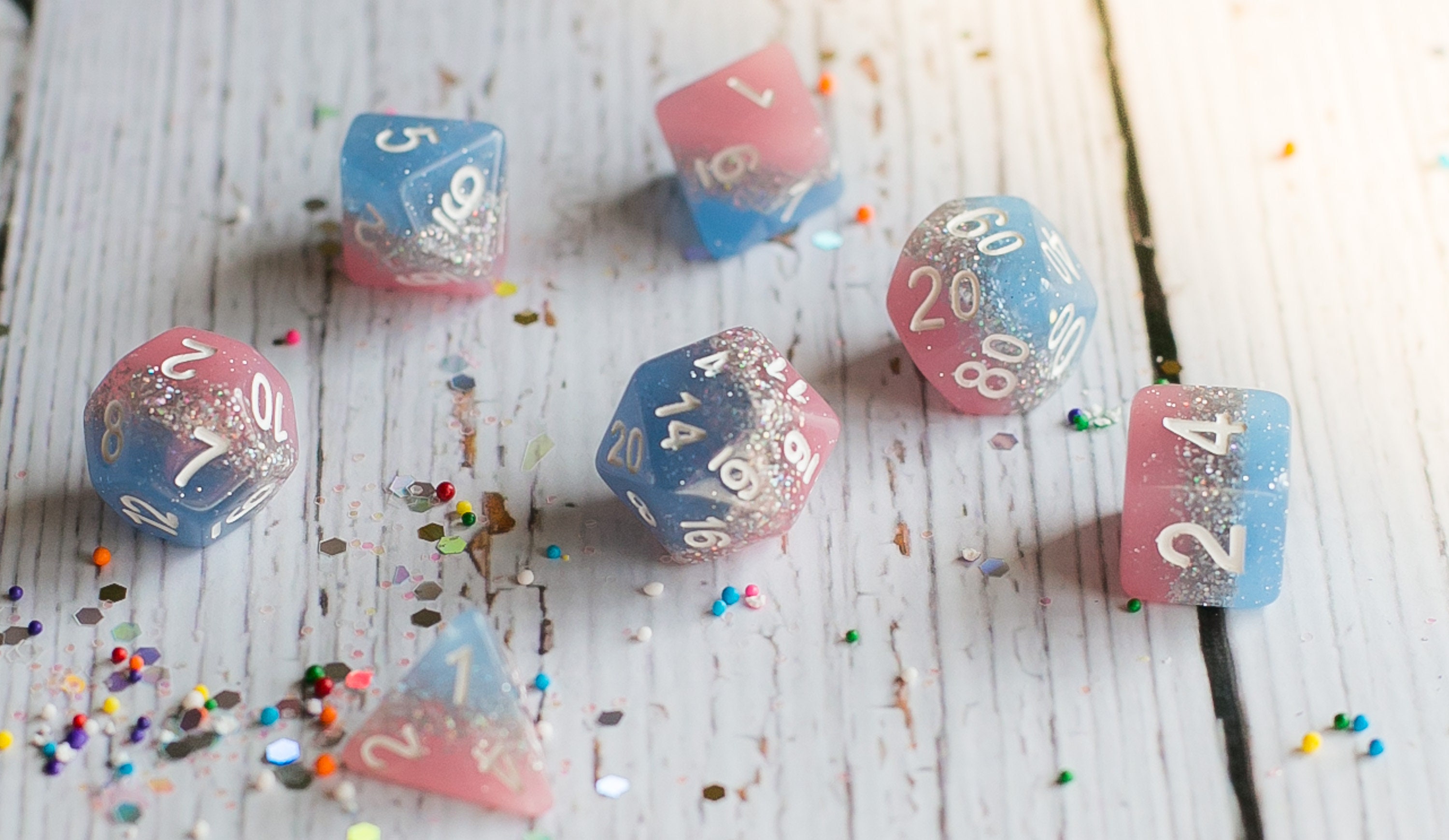 pretty cute STARFIRE dnd dice set | glitter dice | d&d dice set | rpg ...