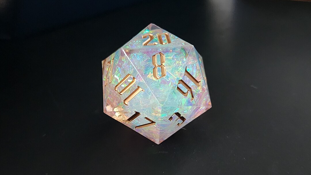 Celestial Shard Handmade Sharp Edge 35mm Jumbo D20 for Pathfinder ...
