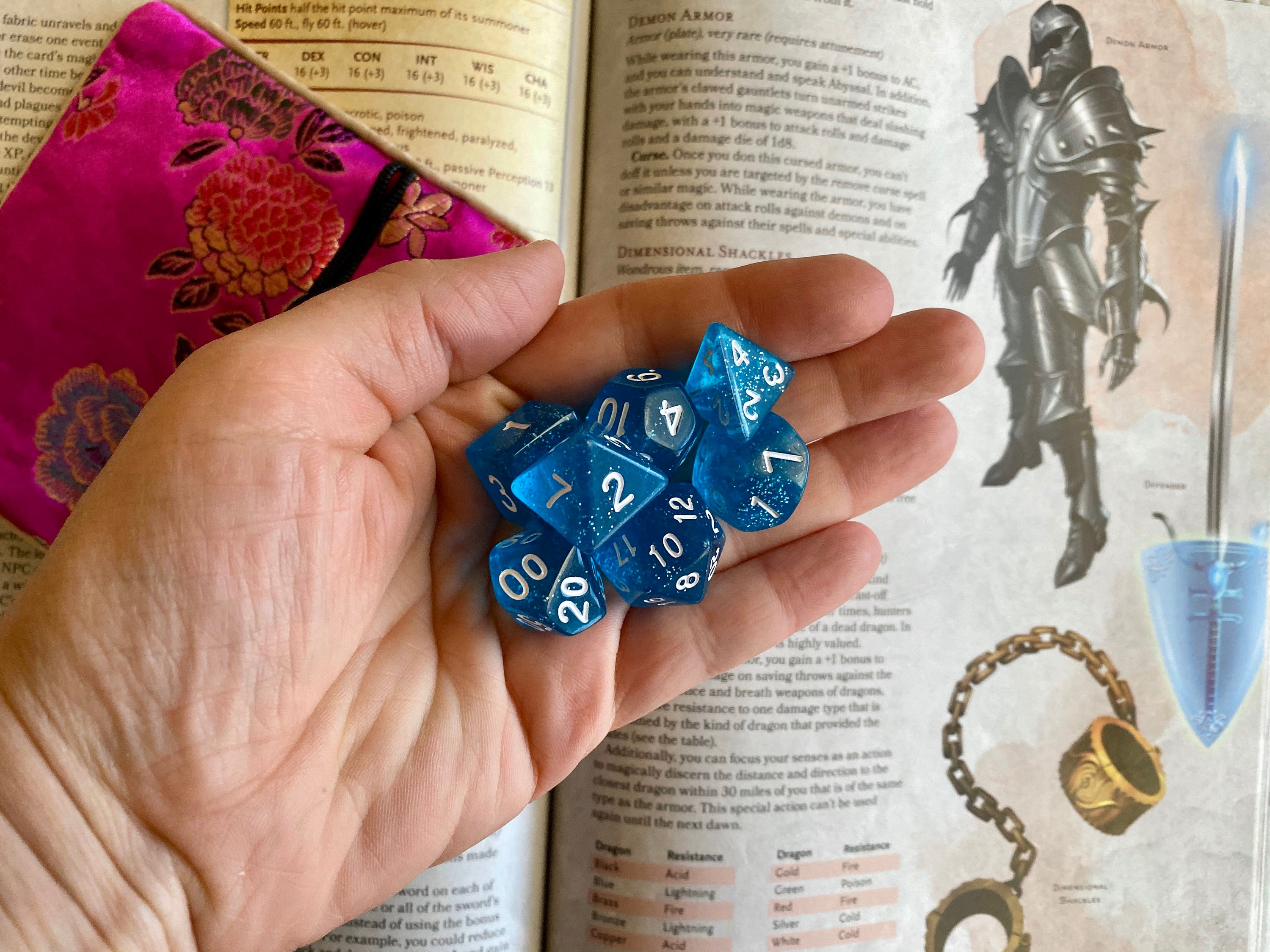 BLUE FIZZ Dnd Dice Set D&D D20 RPG Dice Set for Dungeons and - Etsy