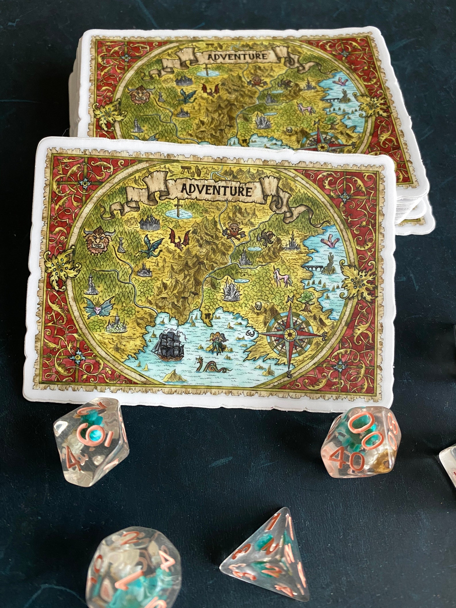 Dnd Stickers dnd Map Sticker Dnd Decal Vinyl Sticker Decal - Etsy