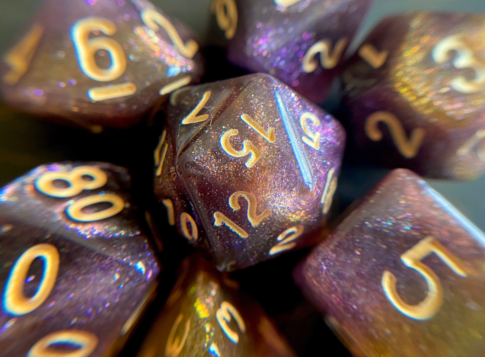 Mystic AMBER Dnd Dice Set for Dungeons and Dragons Ttrpg, Polyhedral ...