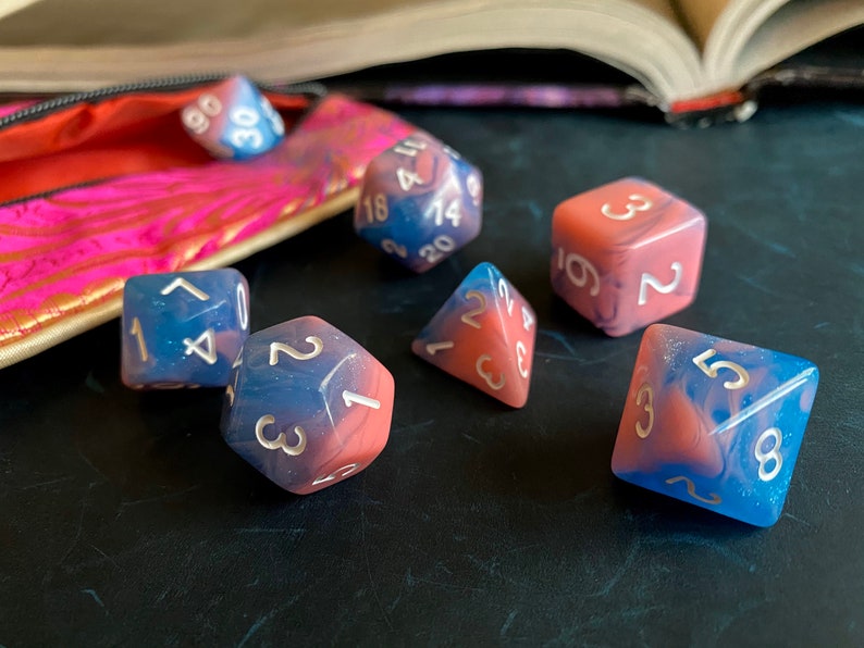 Cotton Candy DND Dice Set for Dungeons and Dragons TTRPG D20 - Etsy