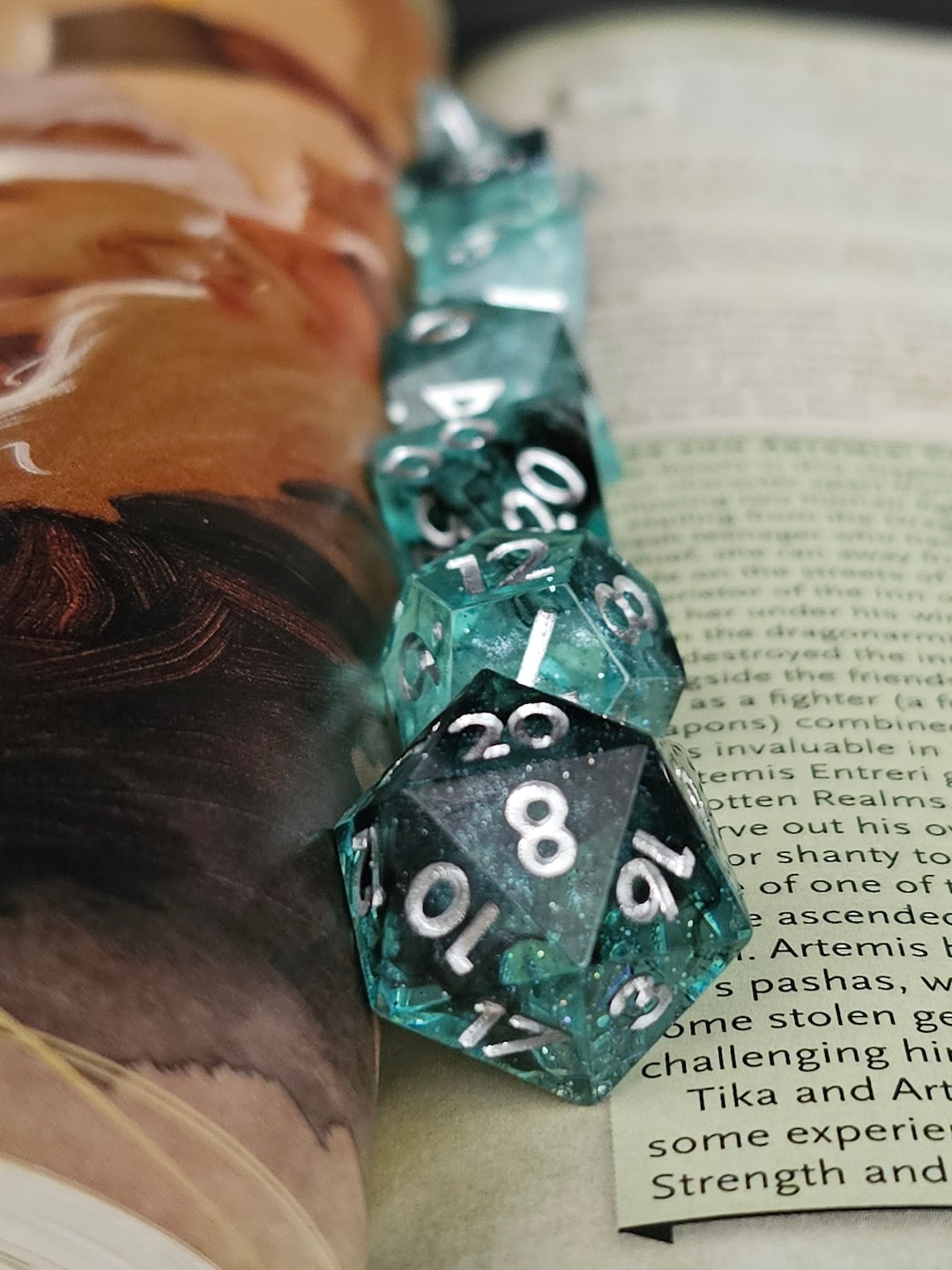 Misty Vale Dnd Dice Set Handmade Sharp Edge for Tabletop Role Playing ...