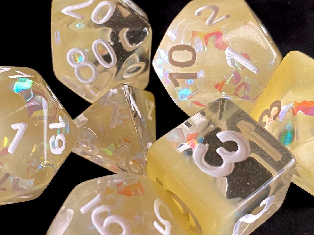 Candlelight Dnd Dice Set for Dungeons and Dragon, Polyhedral Dice Set ...