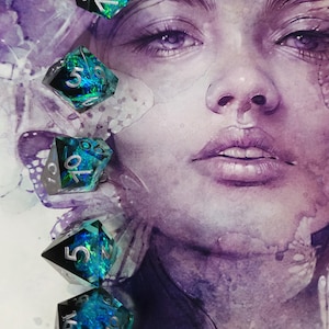 Tidal Wave Dnd Dice Set Handmade Sharp Edge for Tabletop Role Playing ...