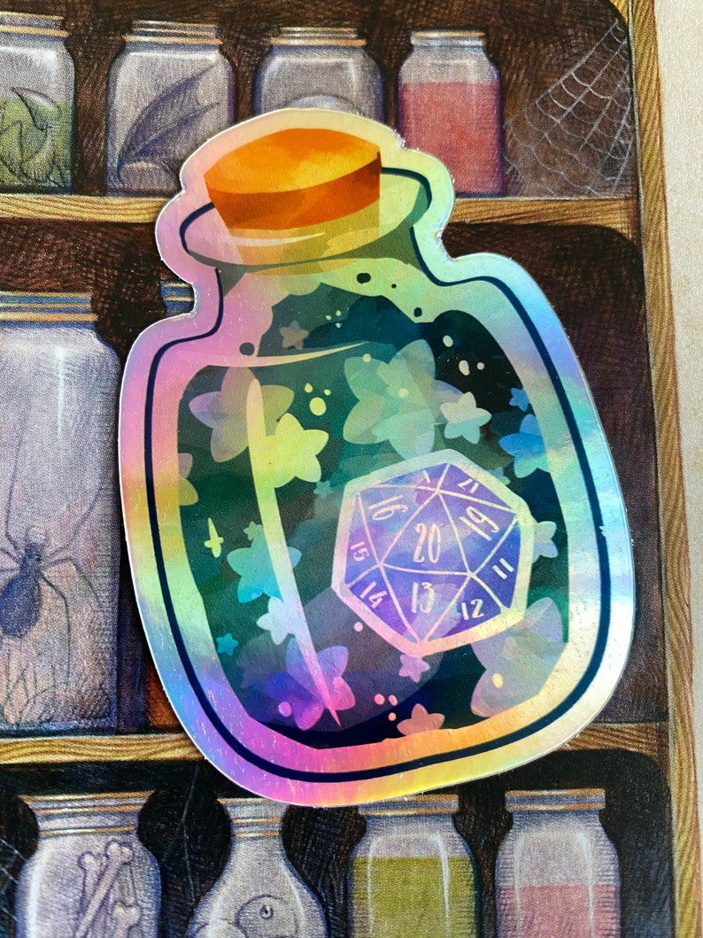 Dnd Stickers Magic Potion Vinyl Decal D20 Stickers Dice - Etsy