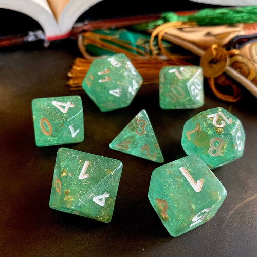 Translucent Blue Ice Dice Dnd Dice Set Polyhedral Dice Set | Etsy