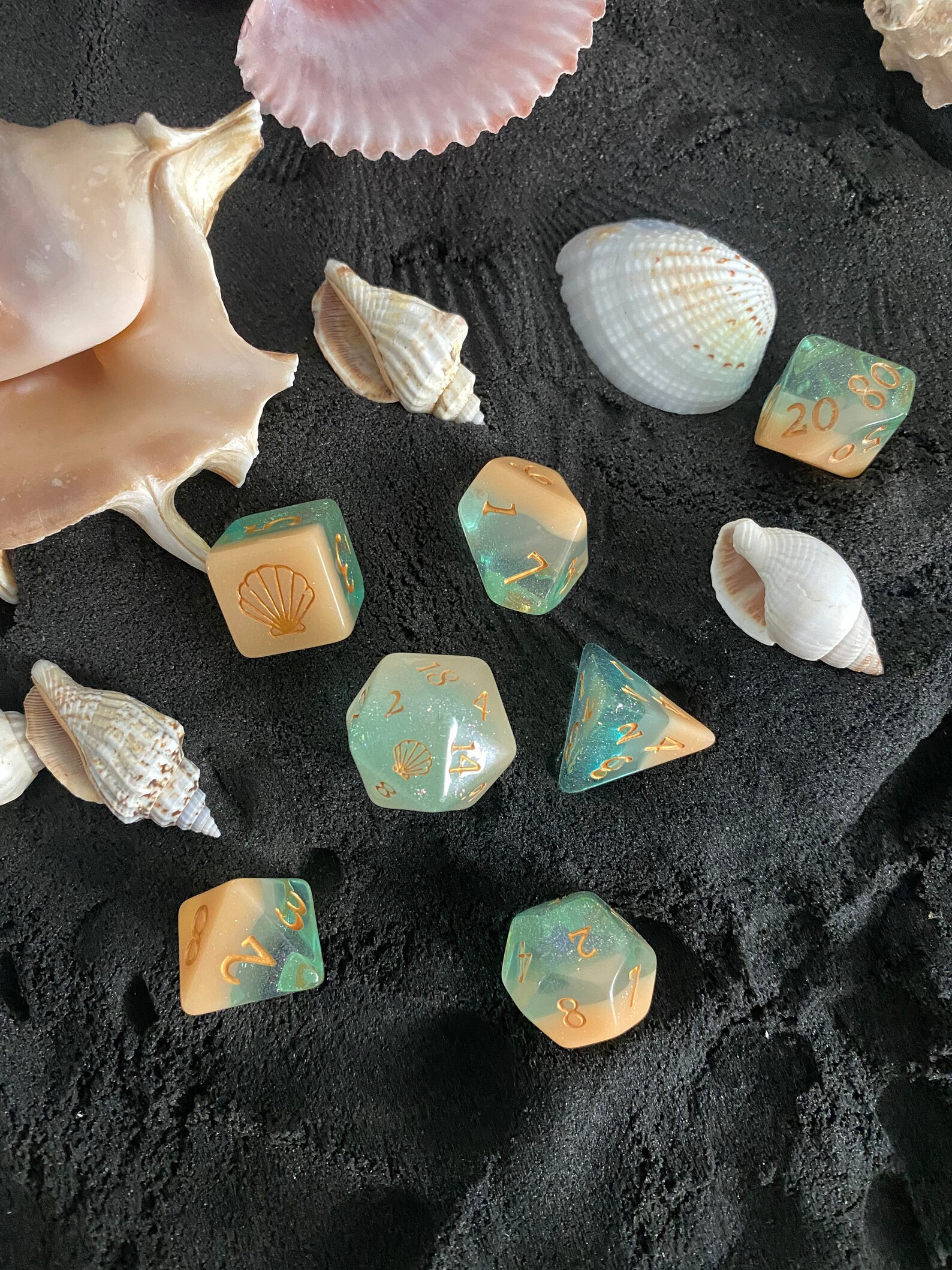 Sea N Sand Dnd Dice Set D20 Polyhedral Dice Set Dungeons - Etsy