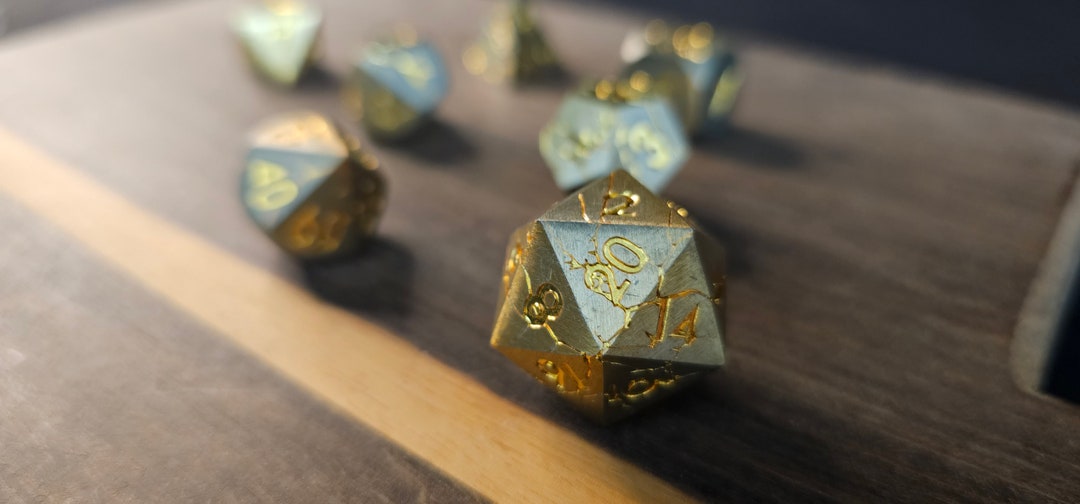 Midas Metal Dnd Dice Set, Polyhedral Dice Set for Dungeons and Dragons ...