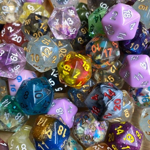 D20 Mystery Dice Dnd Dice Set Dice Grab Bag Random D20 Dice - Etsy