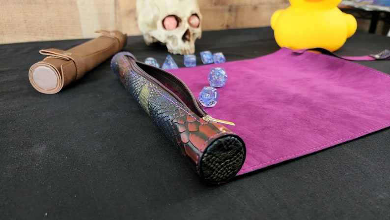 Dragon Scroll Dice Mat for Dungeons & Dragons. Dice Holder and - Etsy