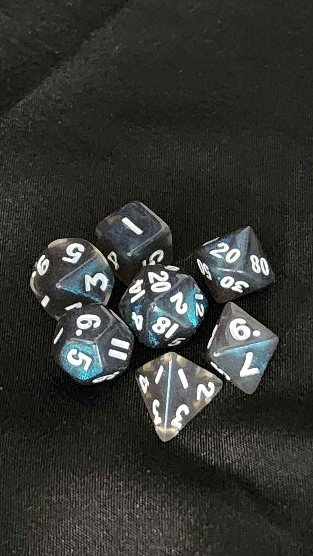 Ocean Blue Mini Dice - Miniature Dnd Dice Set 4 Dungeons and Dragons ...