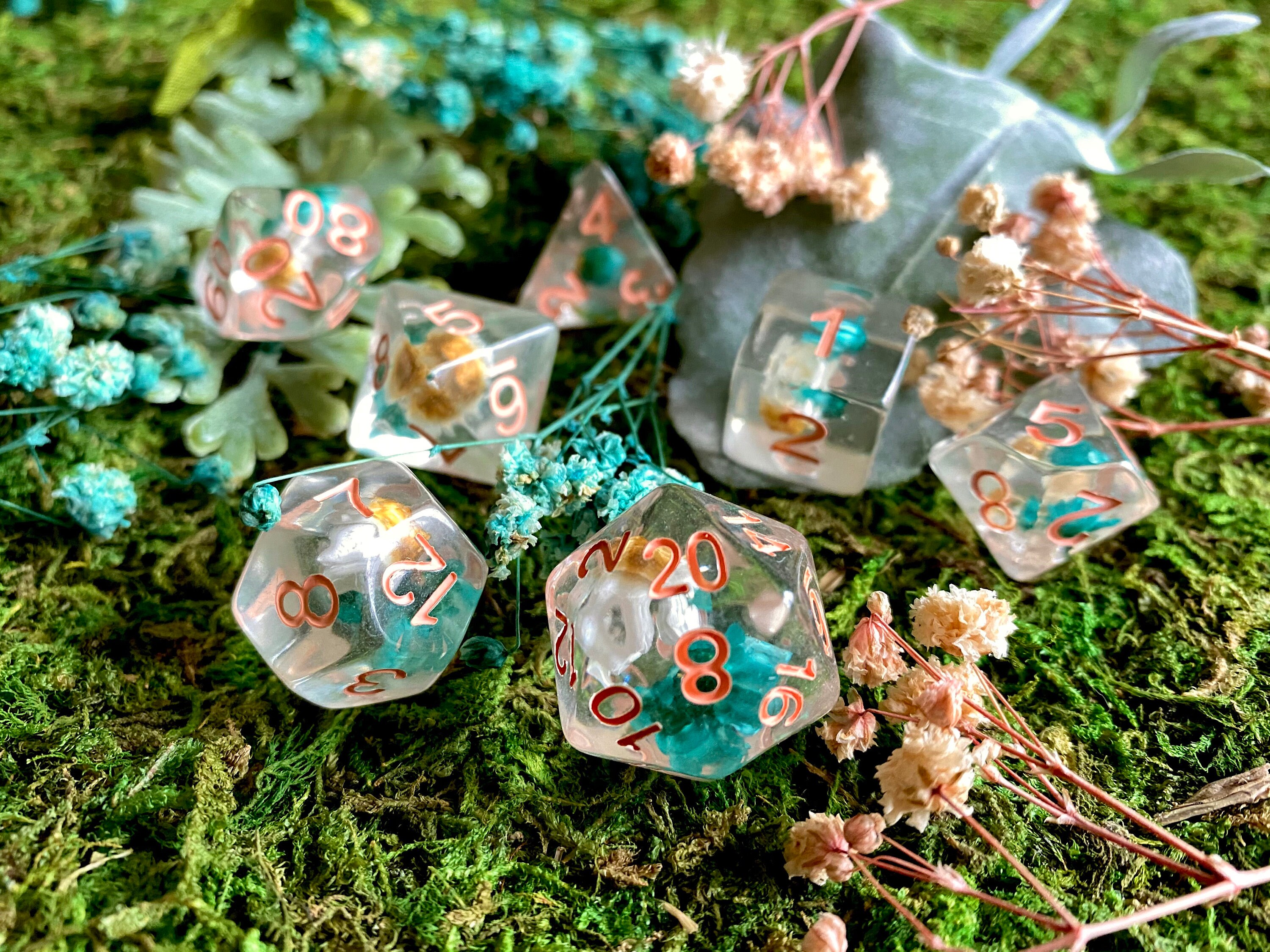 JOY FLOWER Dice, Dnd Dice Set - POlyhedral DIce SEt 4 DUngeons and ...