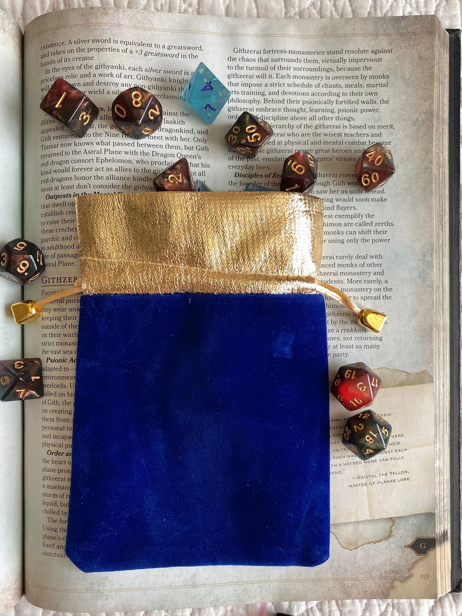 ROYAL BLUE dnd dice bag/pouch for Dungeons and Dragons TTrpg | Etsy