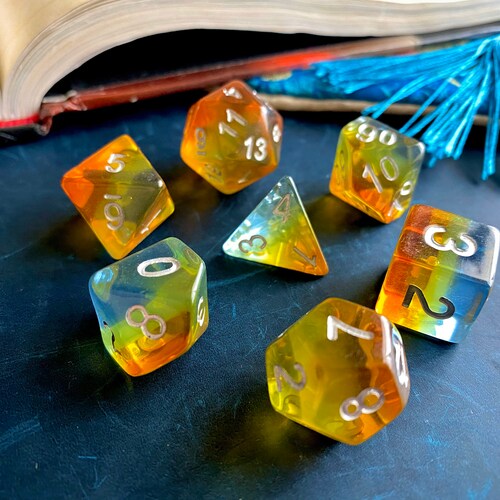 Candlelight Dnd Dice Set for Dungeons and Dragon Polyhedral - Etsy