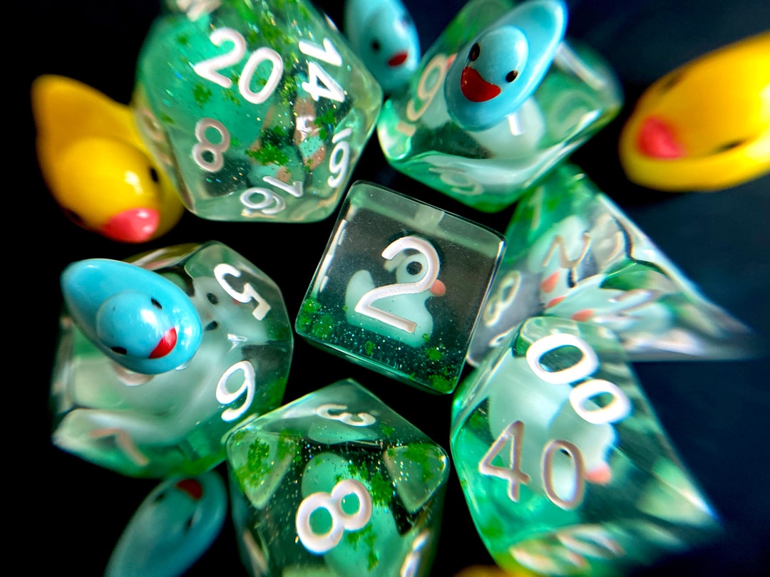 ZOMBIE DUCKY dice DnD Dice Set for Dungeons and Dragons TTRpg, d20 ...