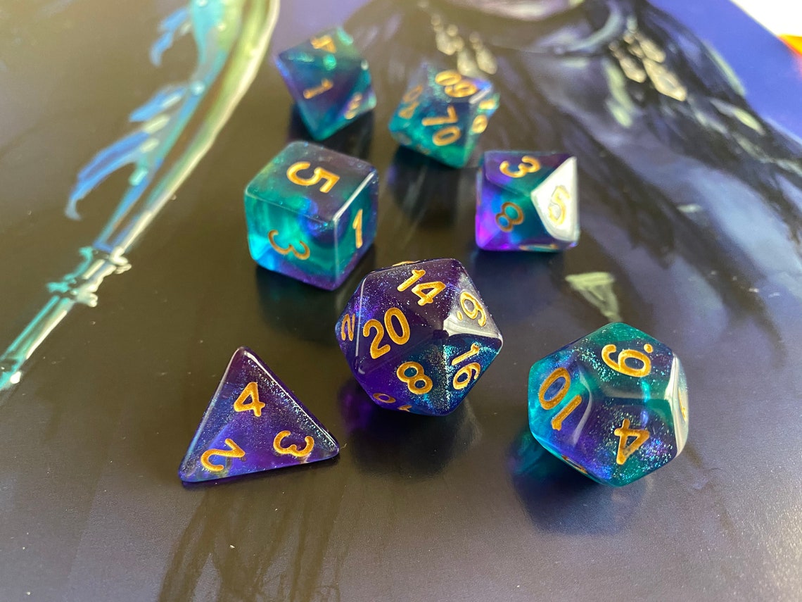 Water SPRITE Dnd Dice Set for Dungeons and Dragons TTRPG d20 | Etsy
