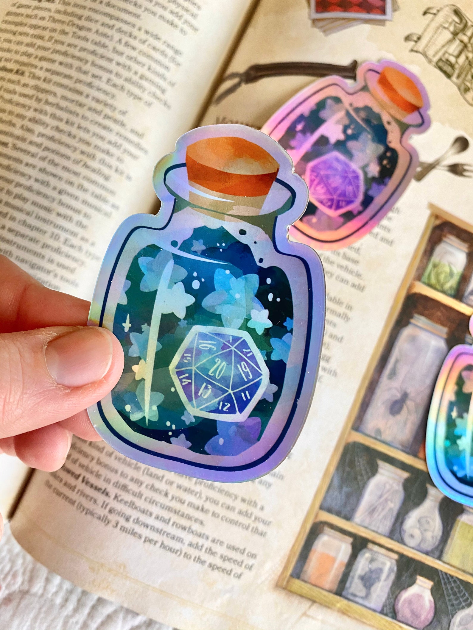 Dnd Stickers Magic Potion Vinyl Decal D20 Stickers Dice - Etsy
