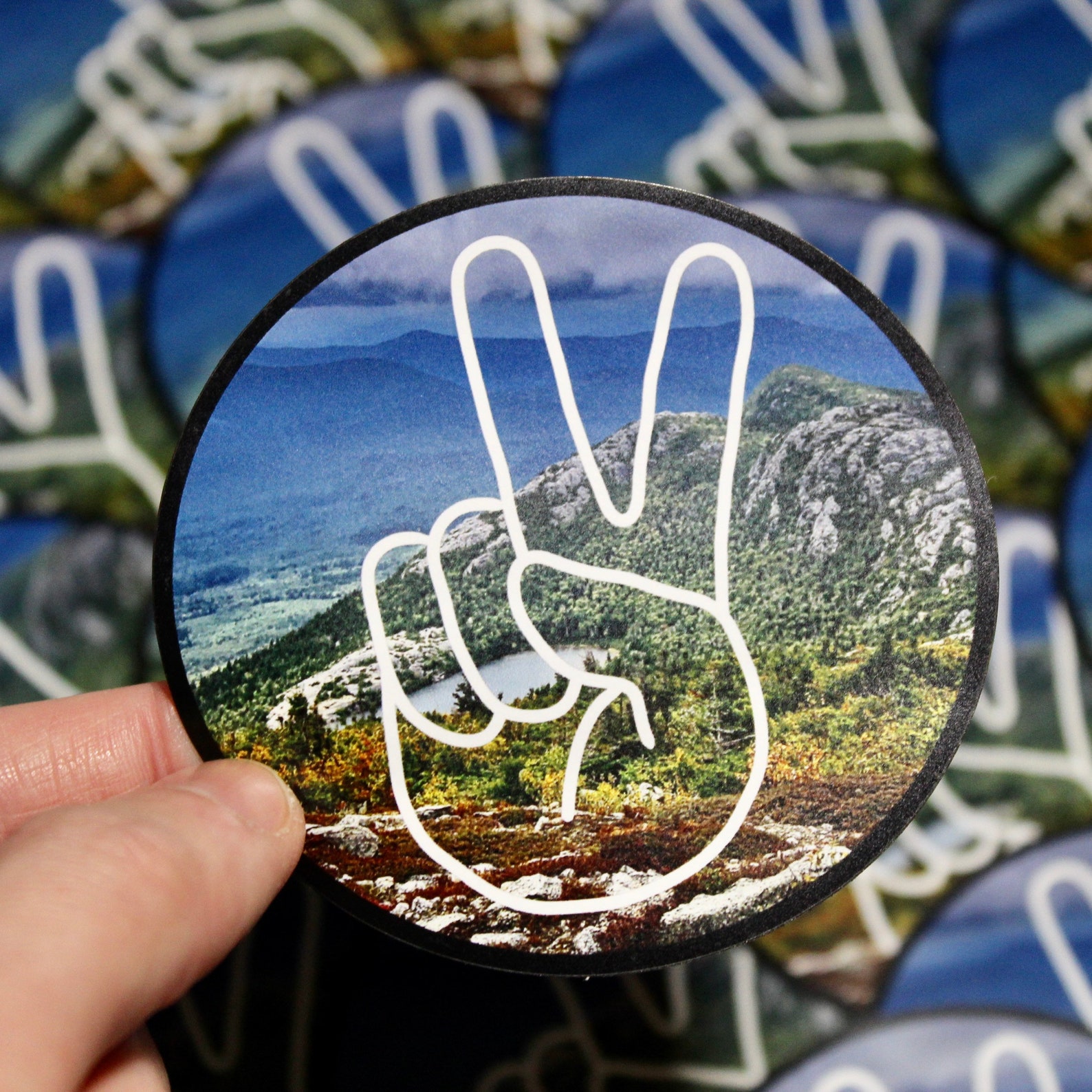 Maine Mountain Magnet, Peace Sign, Car Magnet, Kitchen Decor, Office ...