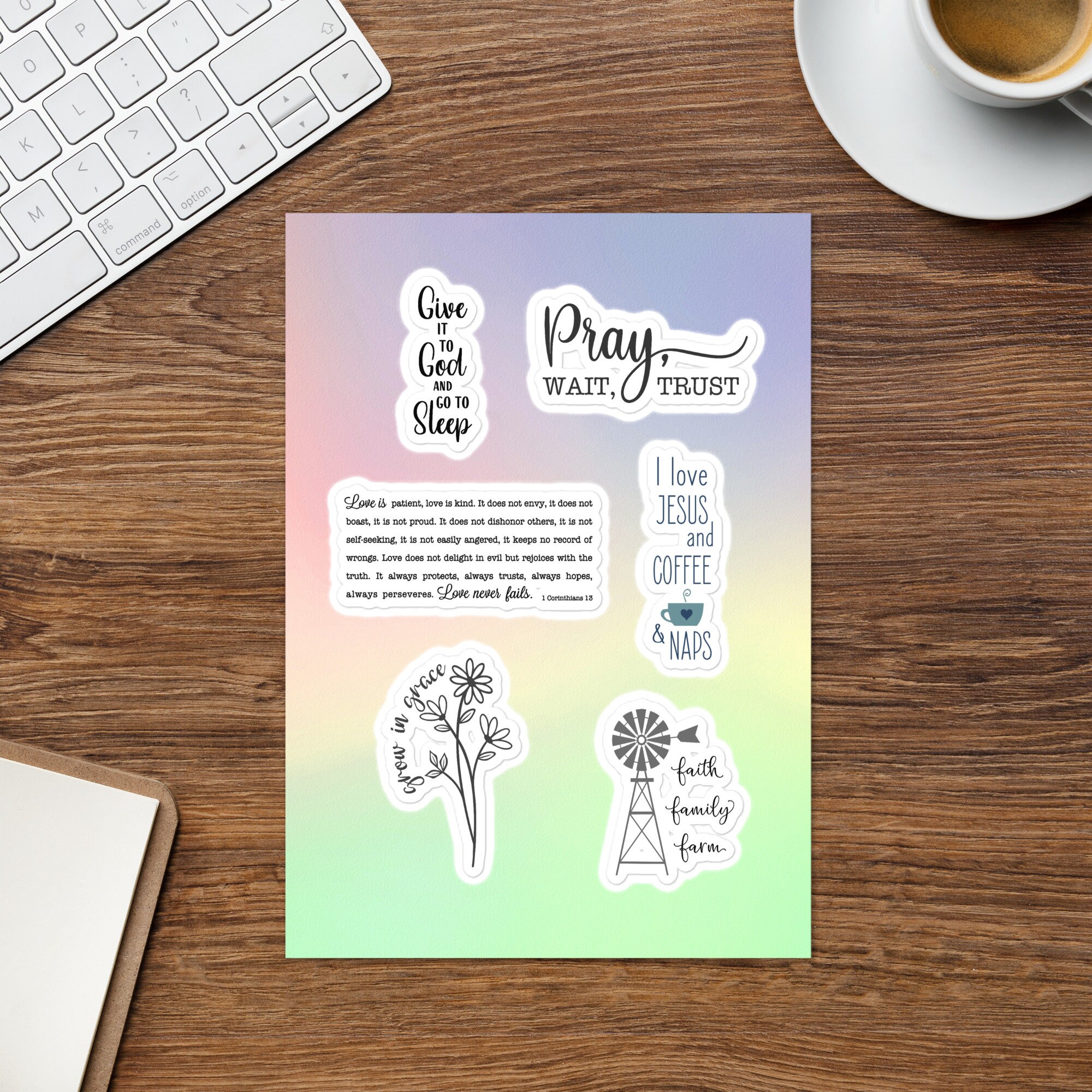 Christian Bible Verse Sticker Sheet Vinyl Laptop Planner - Etsy