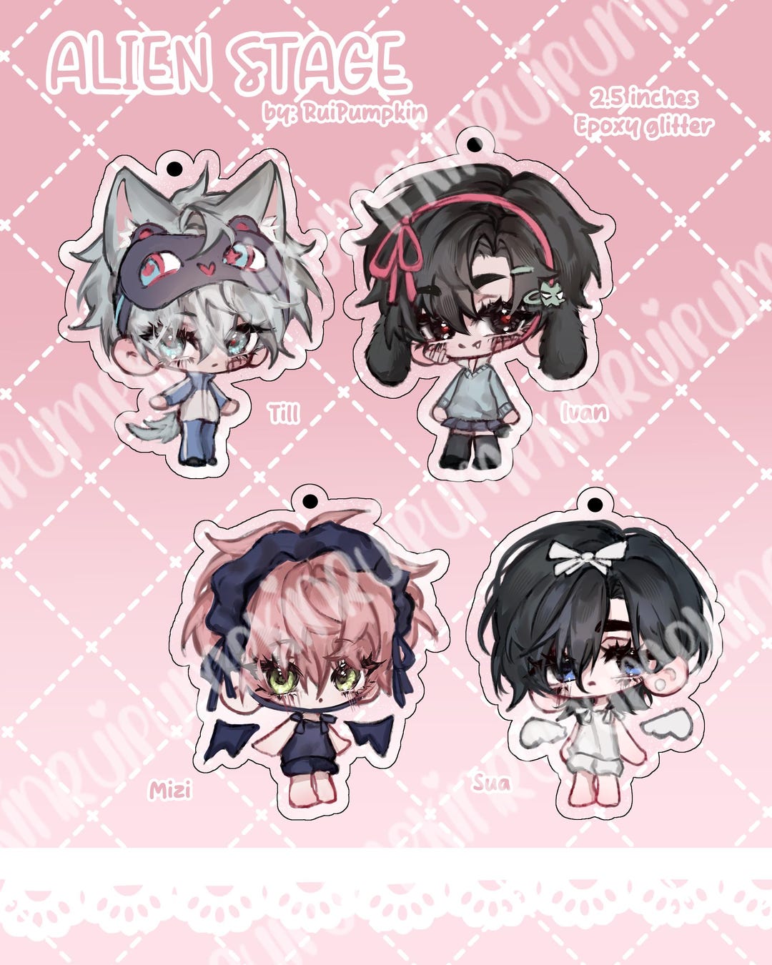 Alien Stage Acrylic Epoxy Glitter Charms Ivantill + Mizisua - Etsy