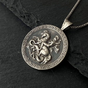 St.george Silver Coin Necklace - Etsy
