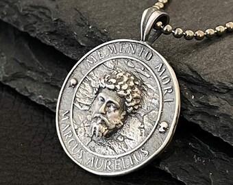 The Wisdom of Marcus Aurelius: Memento Mori Ancient Coin Necklace - Etsy