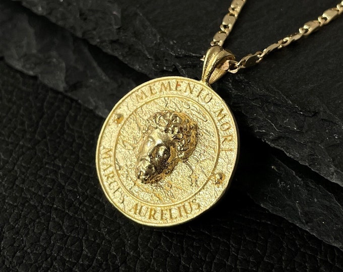 The Wisdom of Marcus Aurelius: Memento Mori Ancient Coin Necklace - Etsy