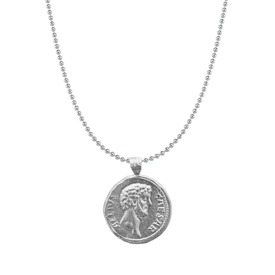 Silver Caesar Marcus Aurelius Necklace | Museum Quality Replica of an ...