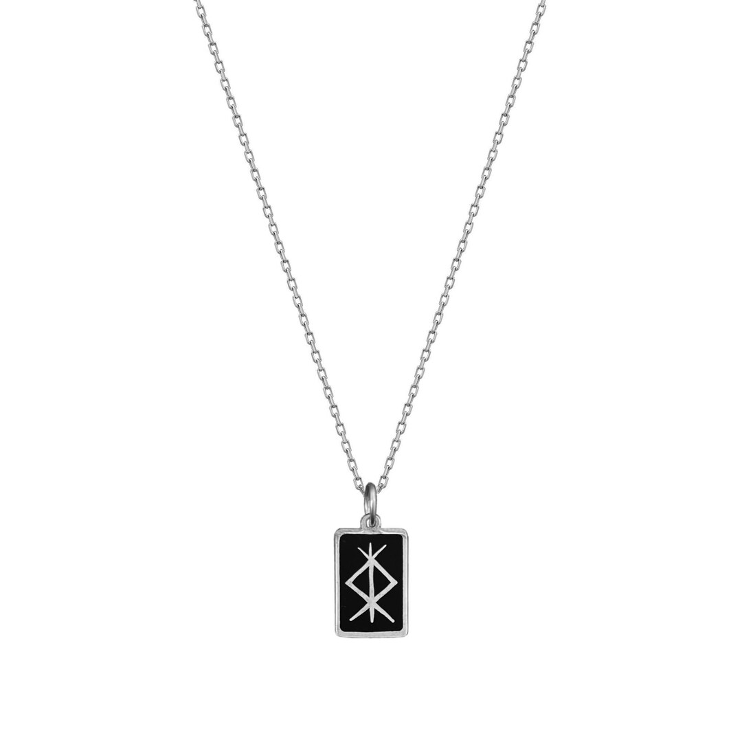 Silver Bind Rune Necklace Protection, Courage, Health, Love, Good Luck ...