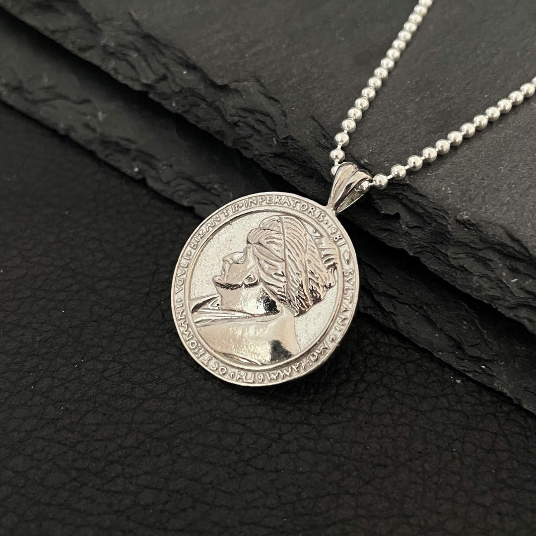Mehmet II the Conqueror Ottoman Sultan's Silver Coin Necklace - Etsy