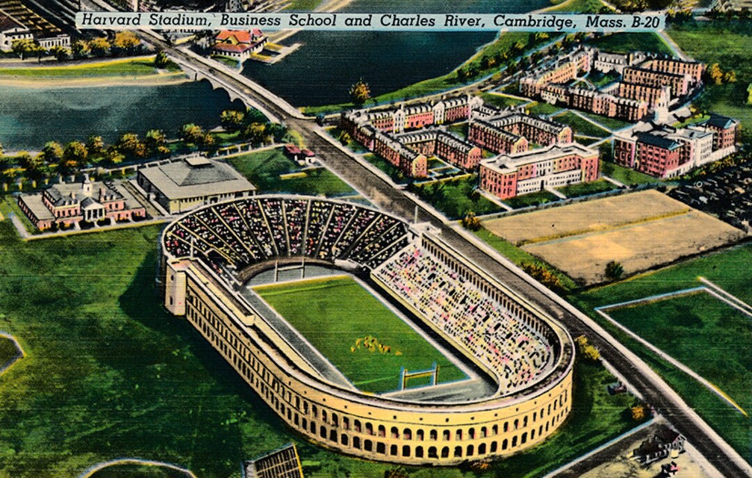 HARVARD STADIUM Vintage Postcard - Digital Download - Etsy