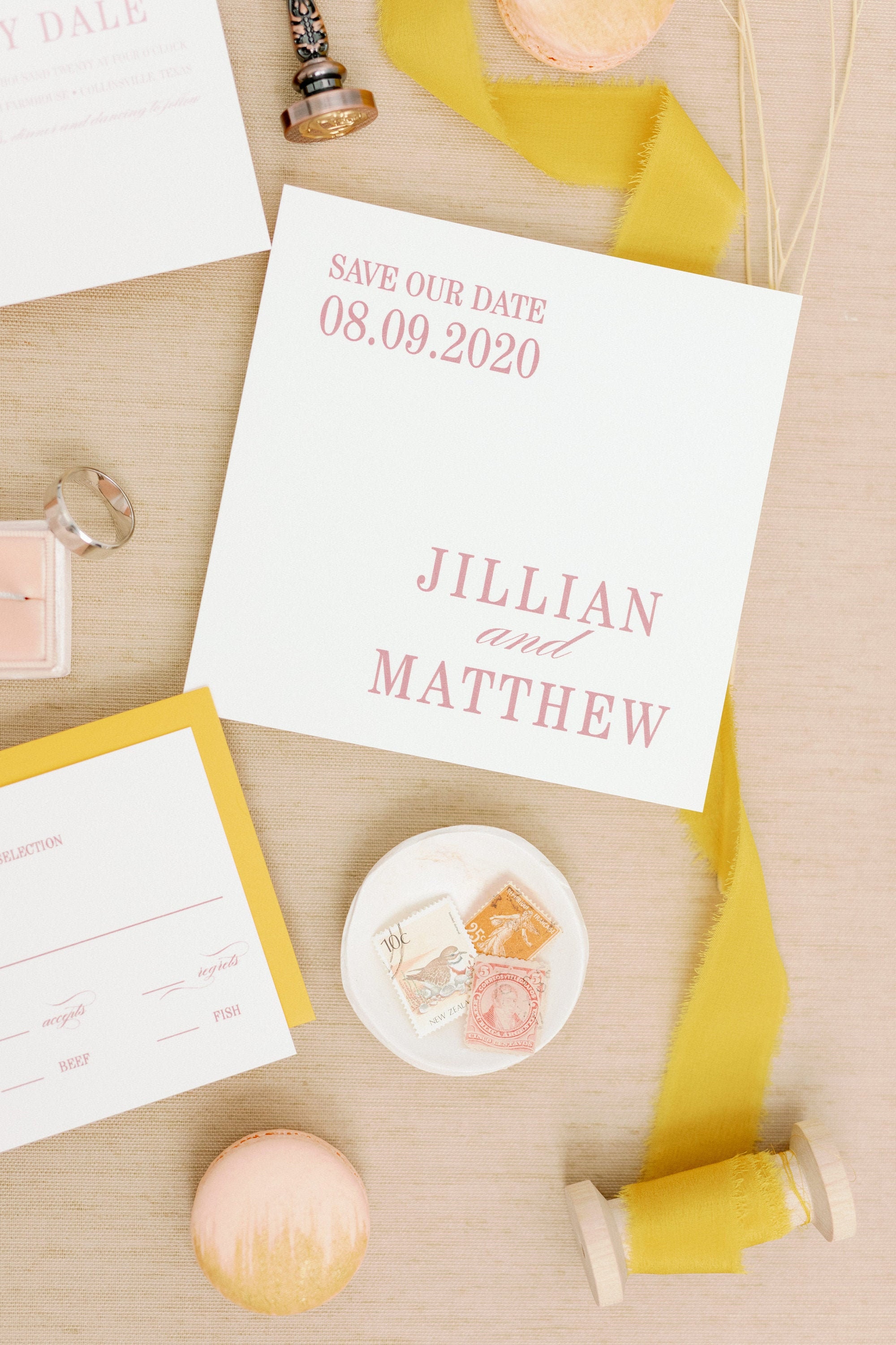 Modern Square Save the Date, Set of 25 - Etsy