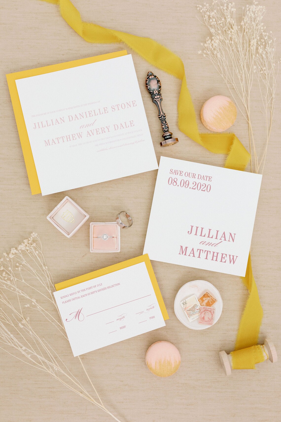 Modern Square Save the Date, Set of 25 - Etsy