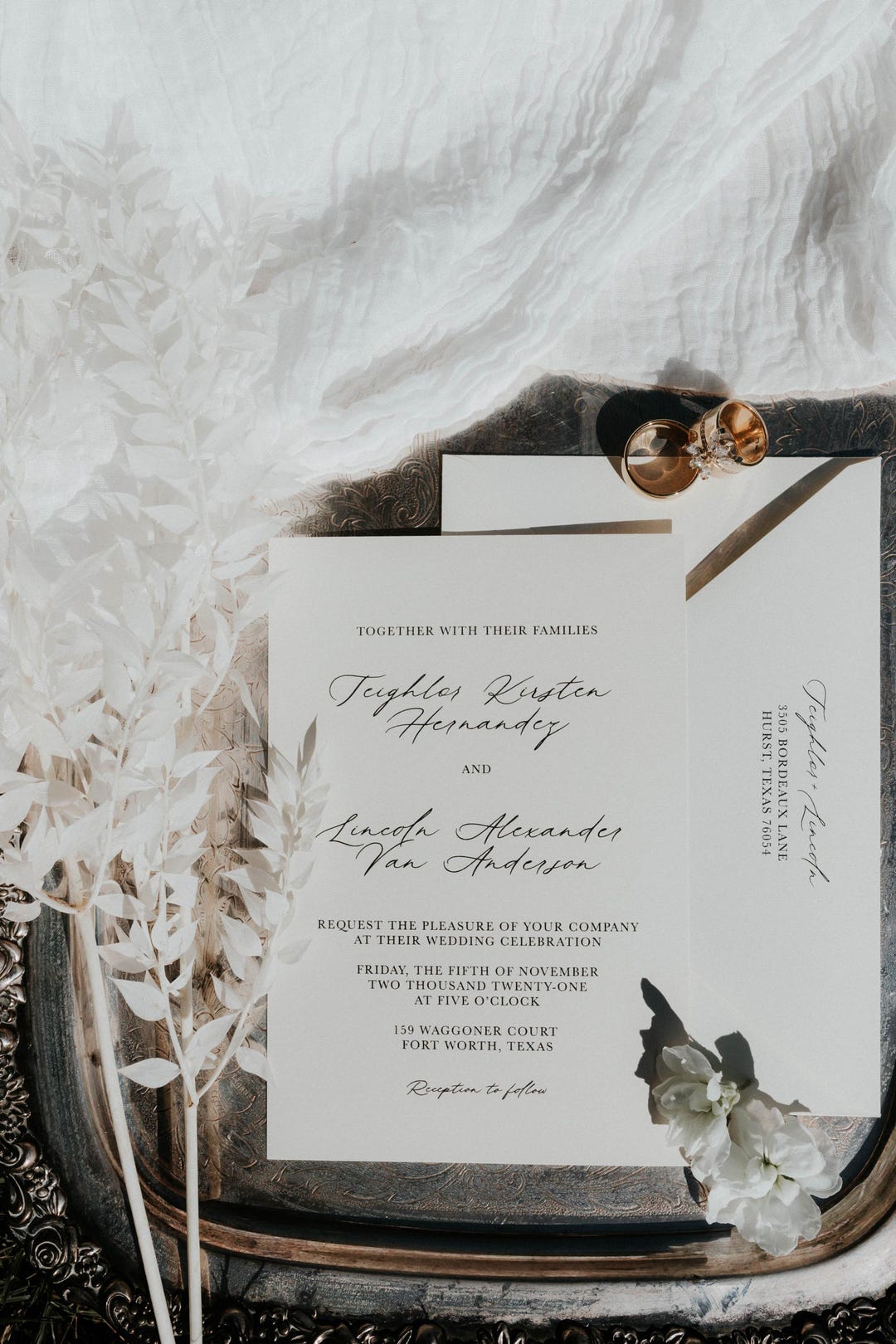 Black Formal Thermography Invitation Suite - Etsy