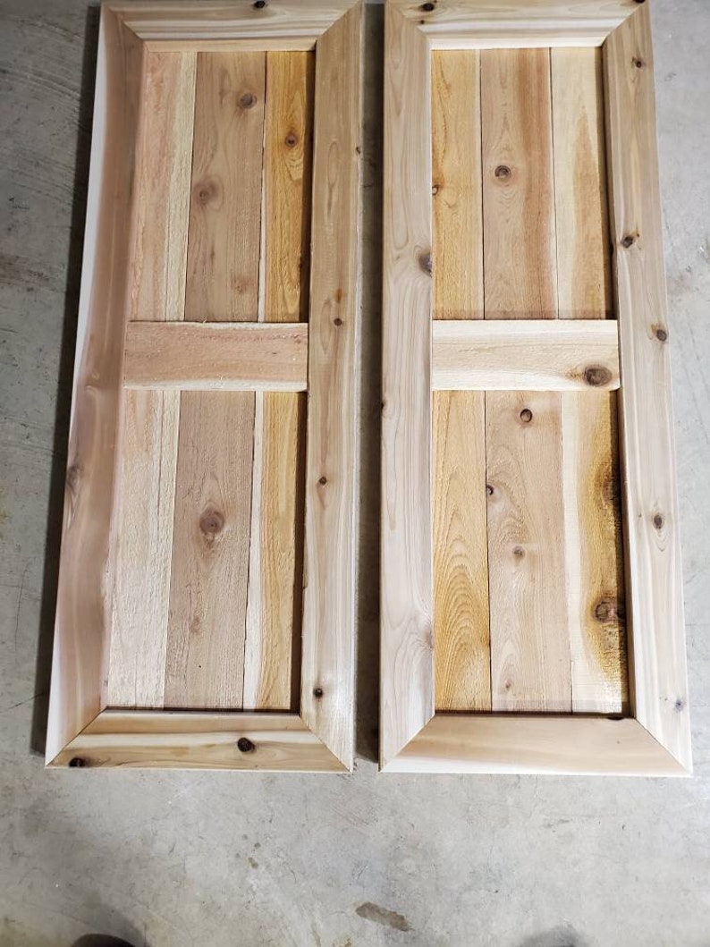 Rustic wooden cedar shutters | Etsy
