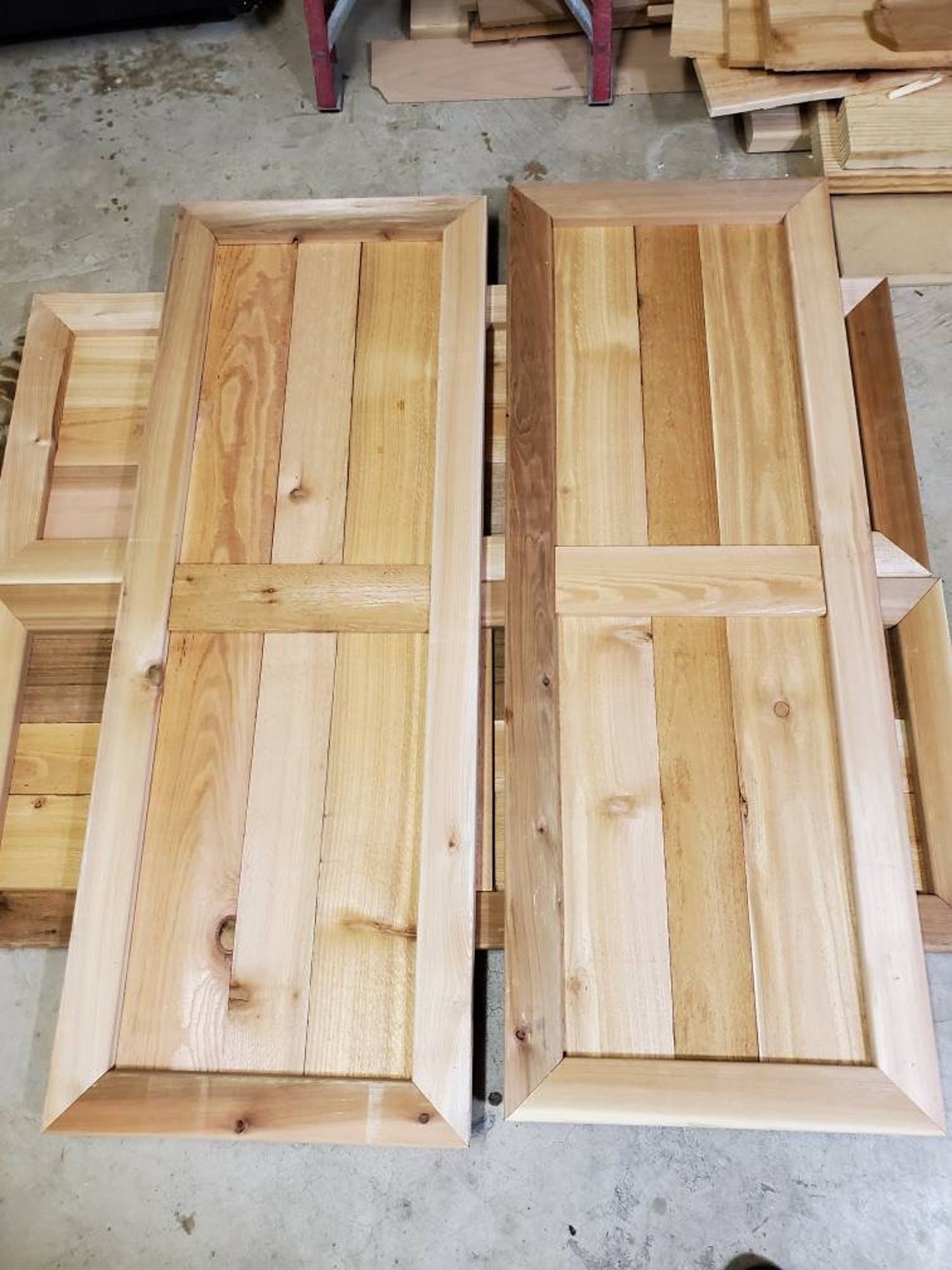 Rustic wooden cedar shutters | Etsy