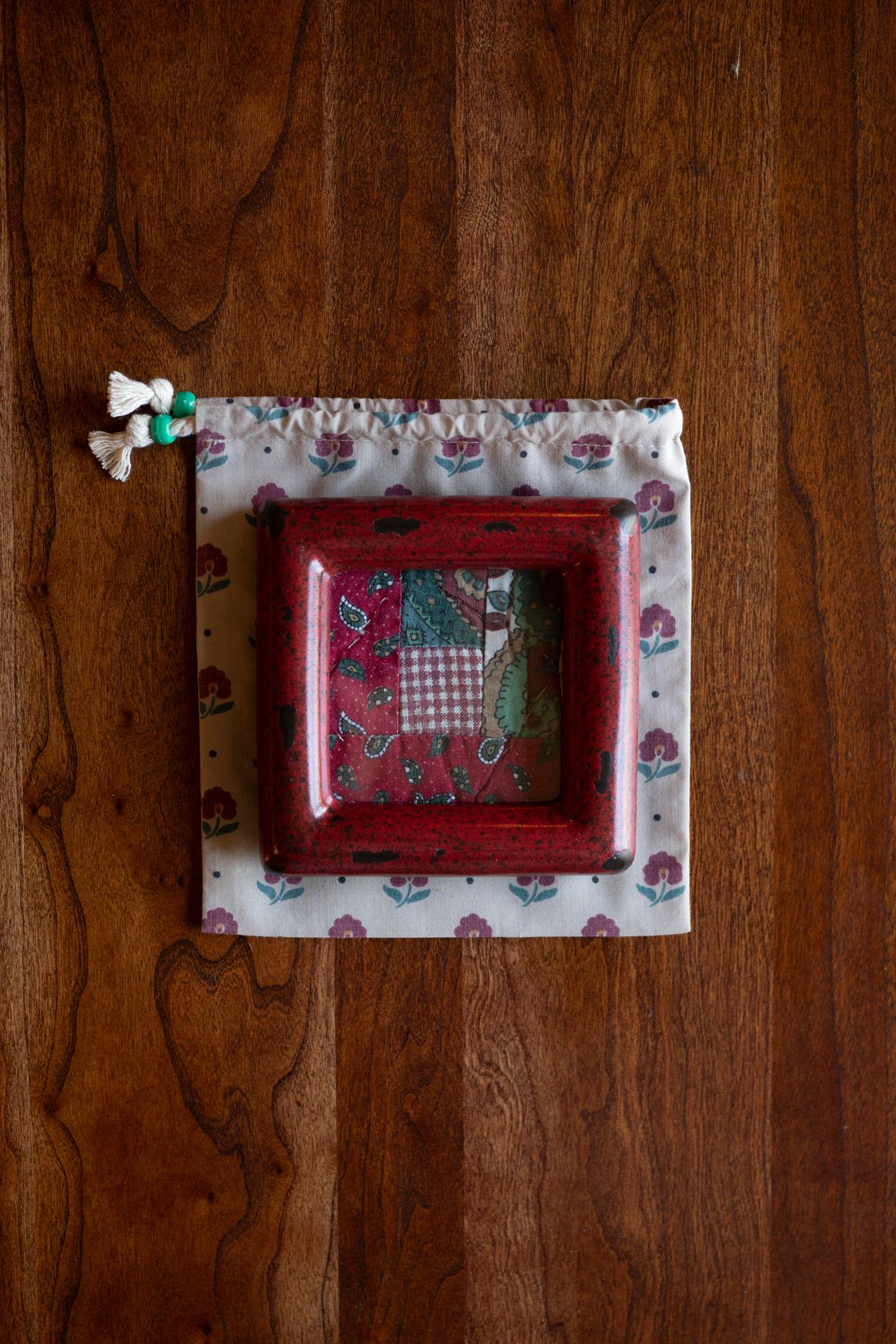 Framed Patchwork - No. 1 // Upcycled Patchwork Art, Quilted Artwork ...