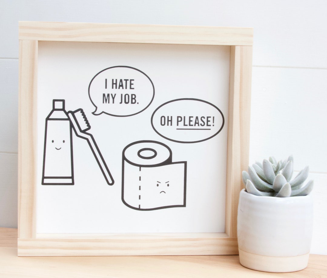 Funny Bathroom Sign| Kids Bathroom| Modern Farmhouse Bathroom Decor ...