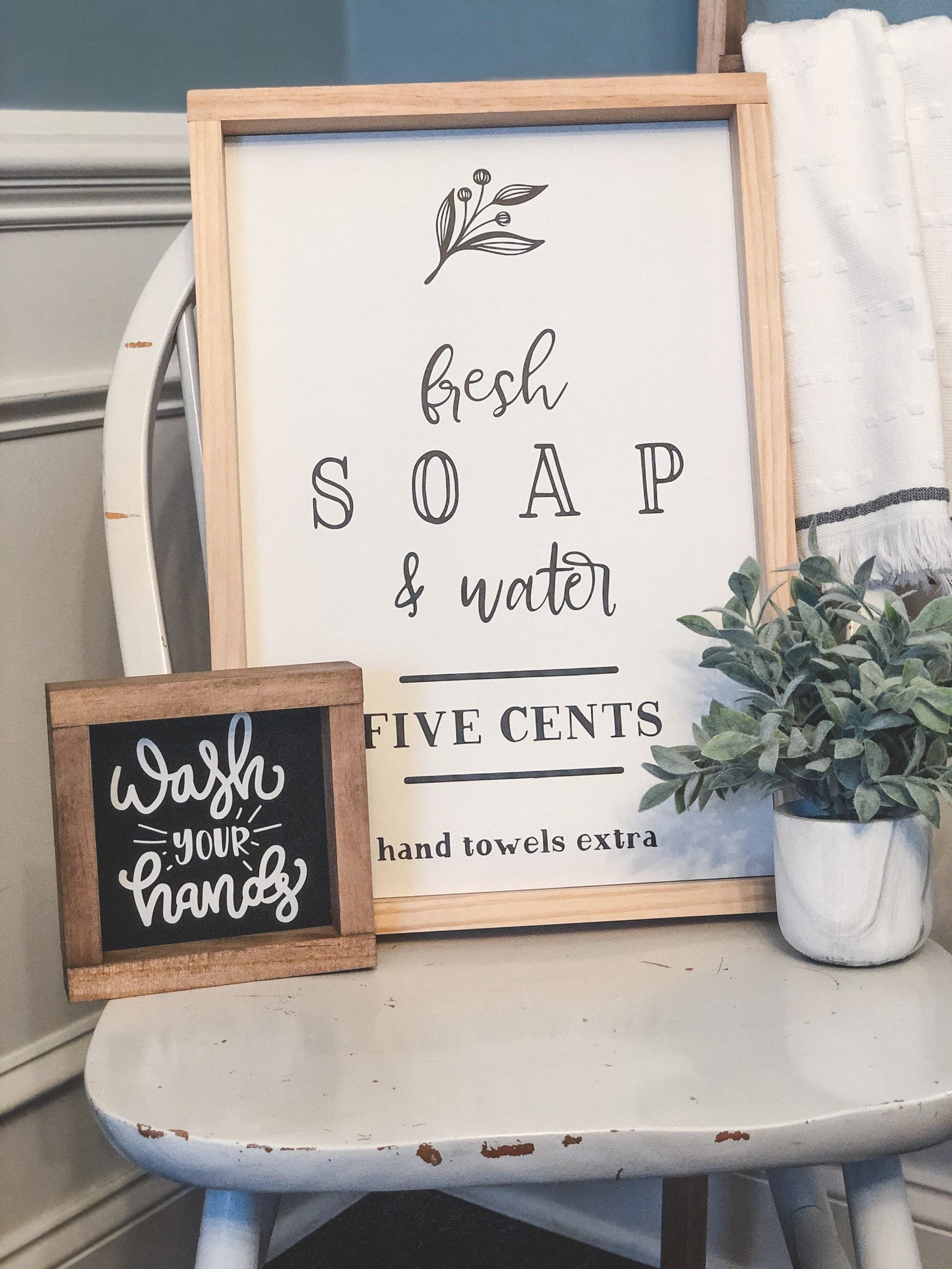 Fresh Soap and Water Sign Bathroom Decor Bath Sign Modern - Etsy