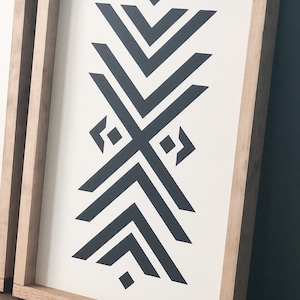 Boho Home Decor| Boho Pattern Framed Sign| Modern Boho Farmhouse ...